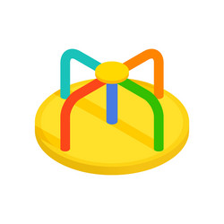 Colorful merry-go-round icon cartoon Royalty Free Vector