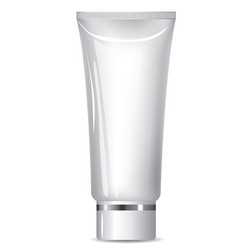 Cream tube with a silver cap Royalty Free Vector Image