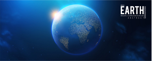 Space and planets with light effect Royalty Free Vector