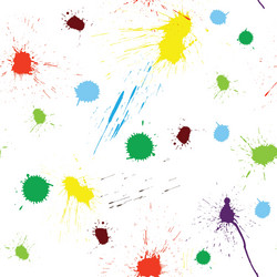 Seamless pattern with color paint splashes Vector Image