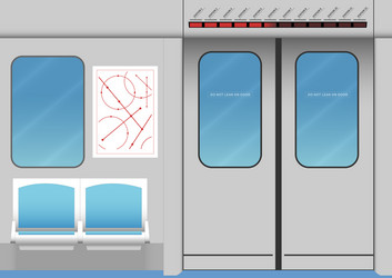Train compartment inside view Royalty Free Vector Image