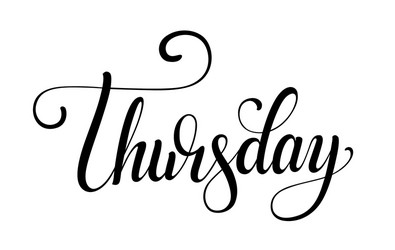 Week day handwritten lettering design Royalty Free Vector