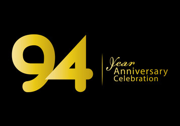 94 years anniversary celebration logotype Vector Image