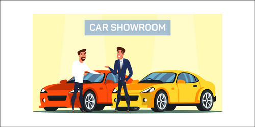 Car dealership flowchart Royalty Free Vector Image