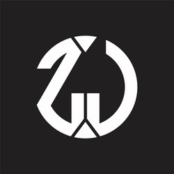 Jr logo monogram with piece circle ribbon style Vector Image