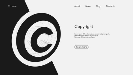 Copyright symbol protection of intellectual Vector Image