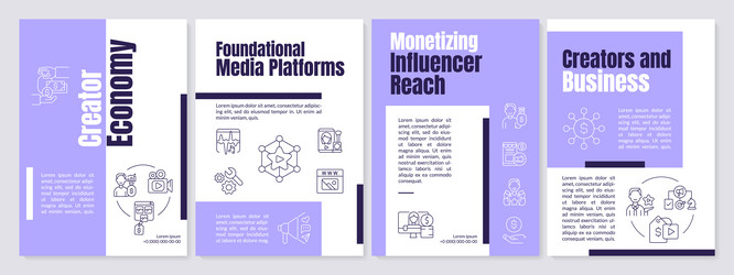 Creator business approaches blue brochure template