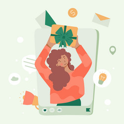 Giveaway enter to win poster template design Vector Image