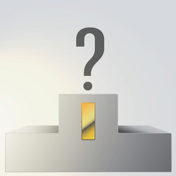 Question mark podium mark isolated Royalty Free Vector Image