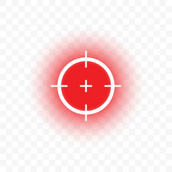 Throat pain or joint target red circle icon Vector Image