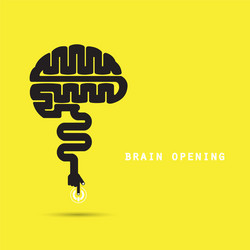 Creative brains sign Royalty Free Vector Image