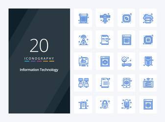 Information technology 25 flat icon pack Vector Image