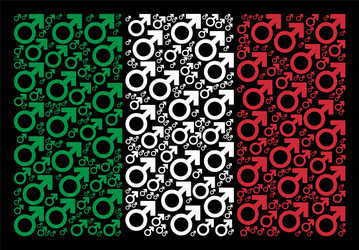 Italian flag pattern of sun items Royalty Free Vector Image
