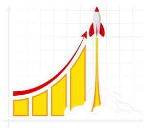 Office infographics showing growth rates sales Vector Image