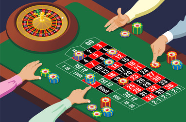 European roulette table layout Royalty Free Vector Image