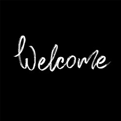 Welcome modern brush calligraphy Royalty Free Vector Image