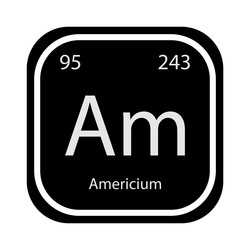 Periodic Table of Element Americium Icon Vector Images (47)