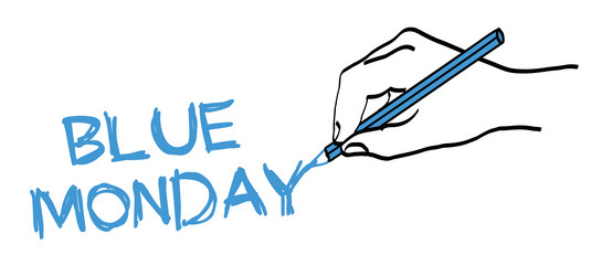 Happy blue monday Royalty Free Vector Image - VectorStock