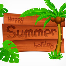Summer sign board Royalty Free Vector Image - VectorStock