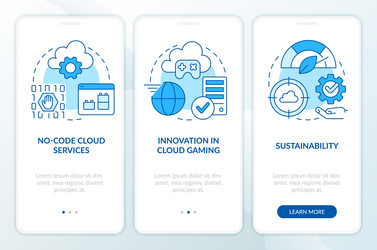 Cloud computing innovations blue onboarding Vector Image