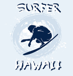 Surf hawaii usa Royalty Free Vector Image - VectorStock