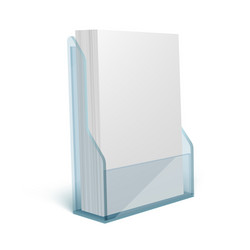 Blank empty paperboard box with transparent Vector Image