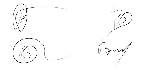 Fictitious handwritten signature isolated Vector Image