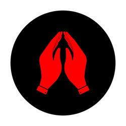 Hand sign red icon Royalty Free Vector Image - VectorStock