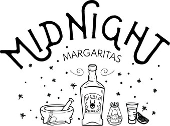 Practical magic midnight margaritas svg Royalty Free Vector