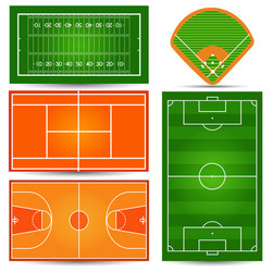 Handball field cort eps10 field top view line Vector Image