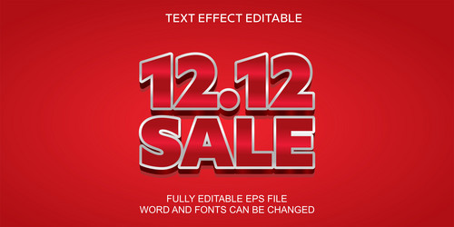 3d text effect 1212 sale poster banner Royalty Free Vector