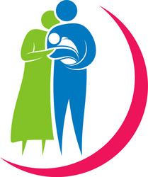 Family logo design template design community Vector Image