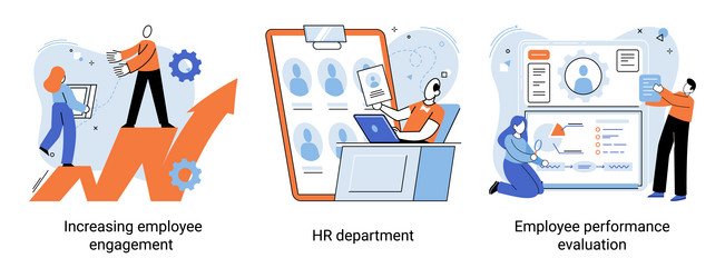 Hr human resources department work manager Vector Image