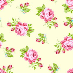 Seamless floral pattern with roses Royalty Free Vector Image