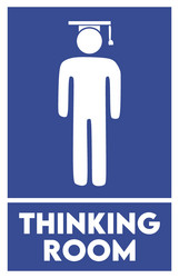 Thinking room funny toilet signs Royalty Free Vector Image