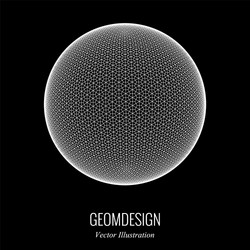 Abstract dotted particles 3d sphere Royalty Free Vector