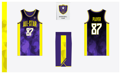 Basketball uniform mockup template and logo design