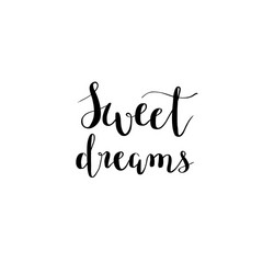 Sweet dreams calligraphy design Royalty Free Vector Image