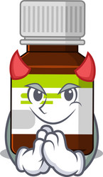 A cartoon image bordetella pertussis as devil Vector Image