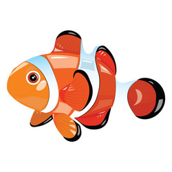 Funny tropical fish clownfish angelfish Royalty Free Vector
