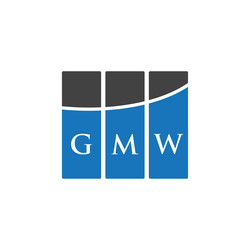 Gmw letter logo design on white background Vector Image