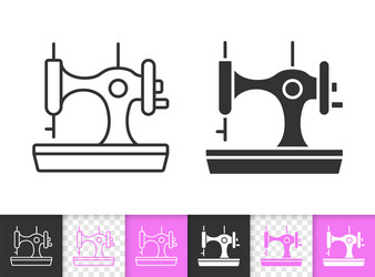 Sewing machine icon embroidery sign Royalty Free Vector