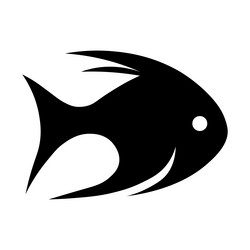 Fish black icon on white background Royalty Free Vector