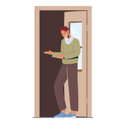 Man Closing Door Vector Images (over 1,400)