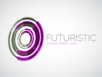 Futuristic circle business logo design Royalty Free Vector