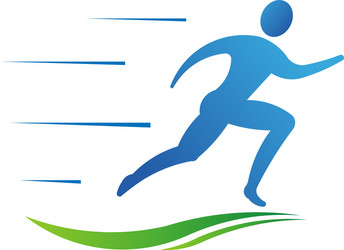 Woman running fast abstract concept of fast Vector Image