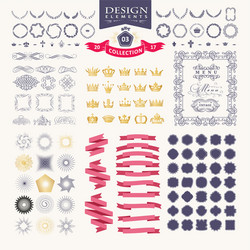 Premium design elements great for retro vintage Vector Image