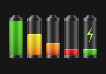 Charged battery full charge Royalty Free Vector Image