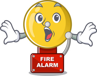 Angry fire alarm with character shape Royalty Free Vector