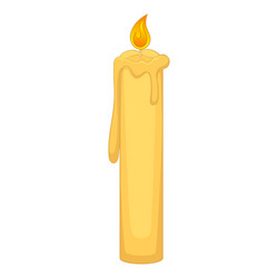 Melting candle icon cartoon style Royalty Free Vector Image